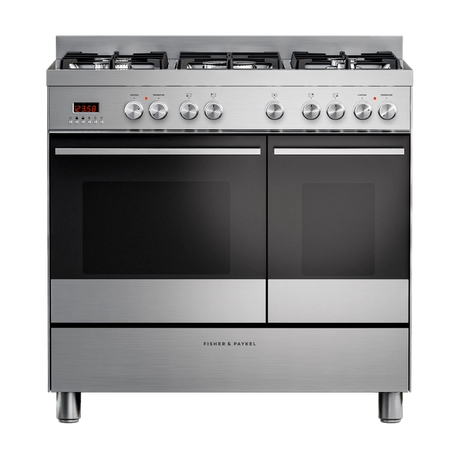 Fisher & Paykel OR90L7DBGFX1 90cm Dual Fuel 5 Burner Range Cooker - St