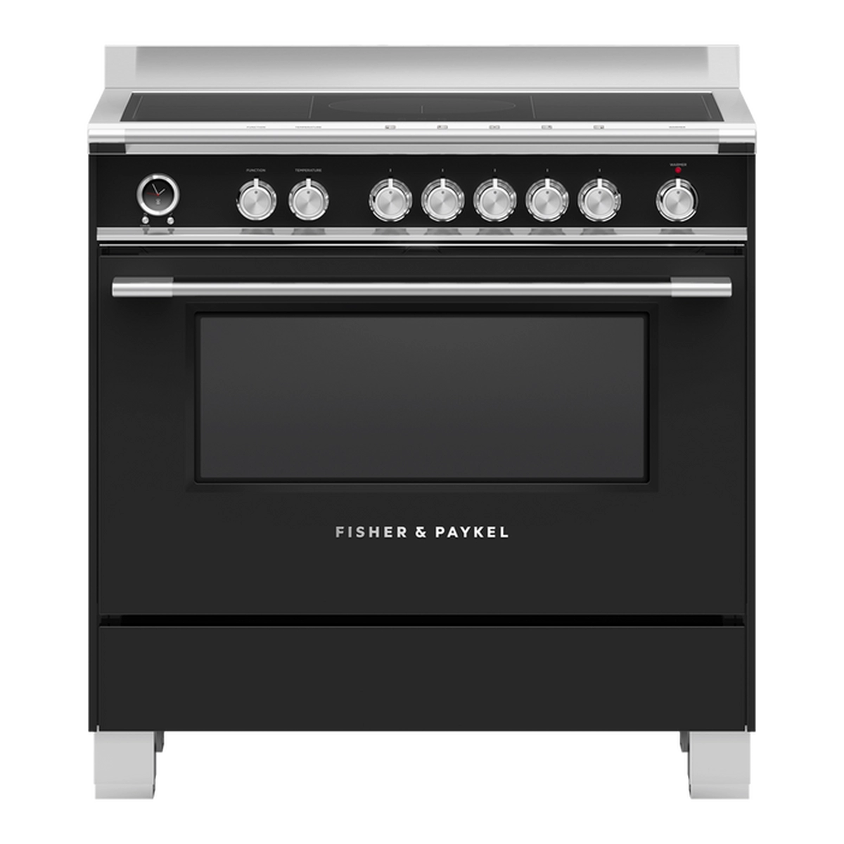 Fisher & Paykel OR90SCI6B1 90cm 5 Zone Induction Pyrolytic Cooker - Bl